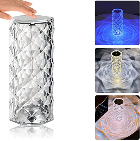 Acrylic Crystal USB Rechargeable Desk Lamp | onide.lk