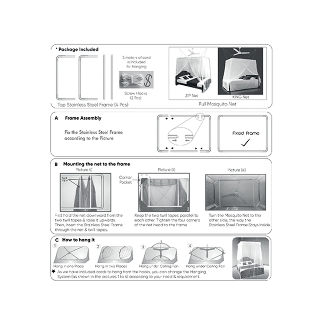 Zip Net Family With frame | onide.lk