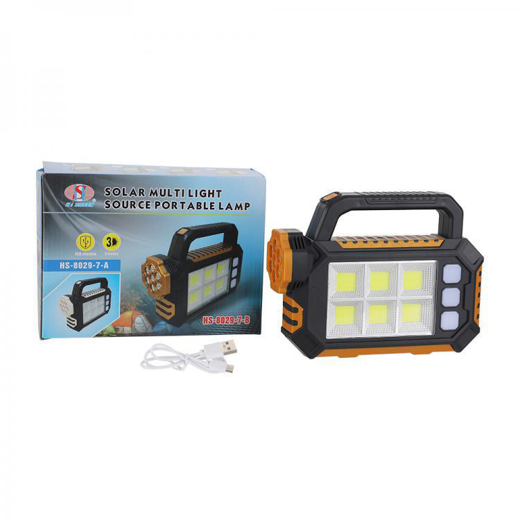 HS-8029 Solar Powered Hand Torch Powerful LED Torch with 3 Lighting ...