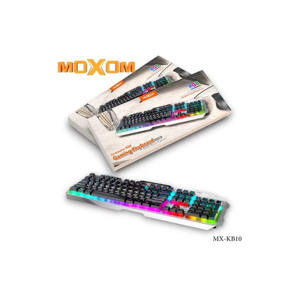 MOXOM MX KB10 Terminator RGB Gaming Keyboard | Auramart.lk