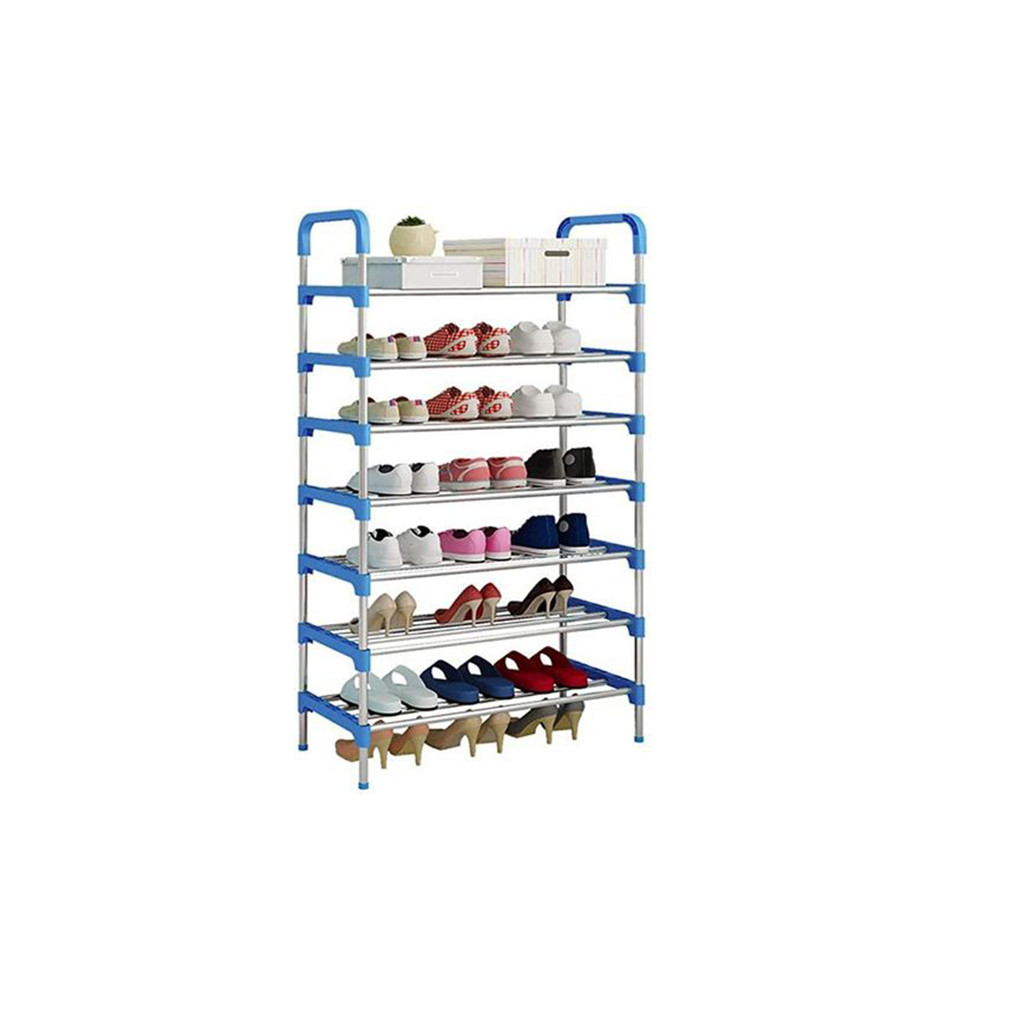 Stainless Steel foldable Shoe Rack 7 Layer | Auramart.lk