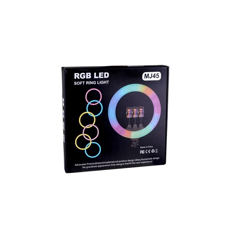 MJ45 RGB LED Soft Ring Light (Ring light only - No tripod stand) | Auramart.lk